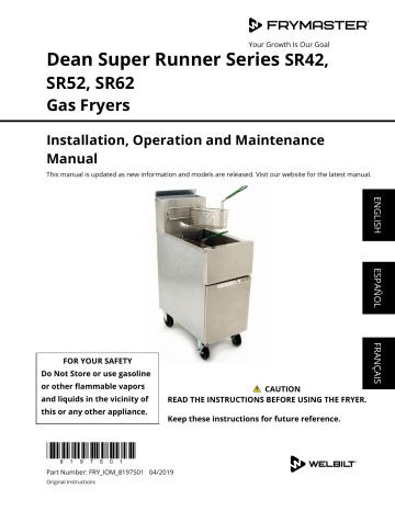 Frymaster Dean Super Runner Series Gas Fryers (Hangzhou) Operation ...