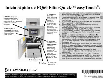 Frymaster FilterQuick Touch FQ60-T/1814-T Guia de referencia | Manualzz