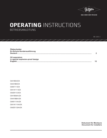 Bitzer Oil separator in special explosion-proof design Operating ...