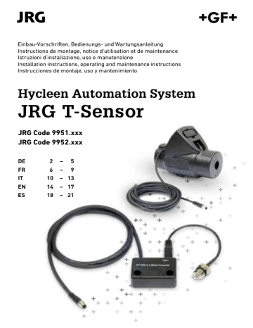 GF Hycleen Automation System T-Sensor Installationsanleitung | Manualzz