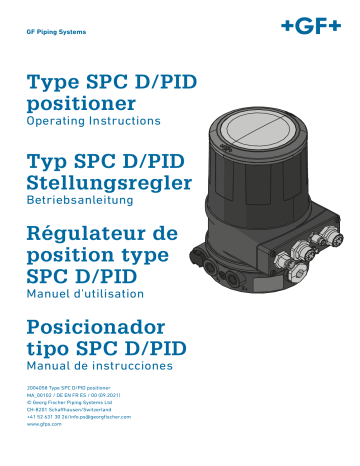 GF Type SPC D/PID positioner Instruction manual | Manualzz