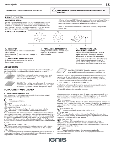 Ignis NFW 830 H IX Oven Manual de usuario | Manualzz
