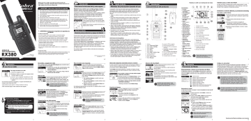 Cobra RX100-4 Walkie Talkie Owner's Manual | Manualzz