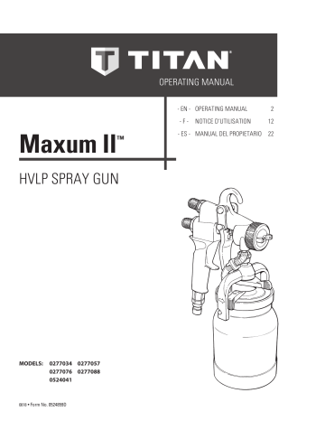 Titan Maxum II Gun Operating Manual | Manualzz
