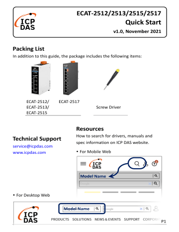 ICP ECAT-2515 Quick Start | Manualzz