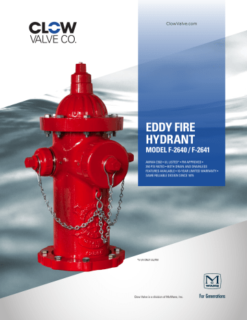 Clow Valve 3154D9Z74FA0029 4 ft. 6 in. Flanged, Mechanical Joint and ...