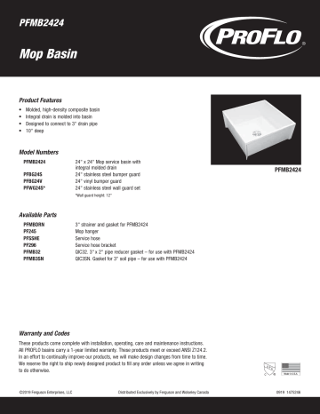 PROFLO PFMB32 3 x 2 in. Pipe Reducer Gasket for PFMB2424 Mop Basin ...