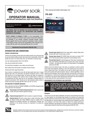 Power Soak PS-225 Operator Manual | Manualzz