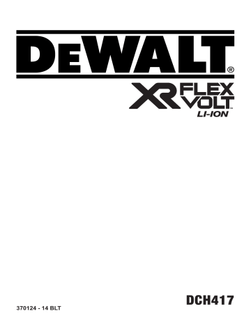 DeWalt DCH417 Hammer drill instruction manual | Manualzz
