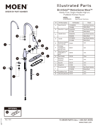 Moen 87912SRS - Specification, installation Guide, Exploded Parts View