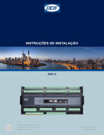 Deif AGC-4 Automatic genset controller Guia de instalação | Manualzz