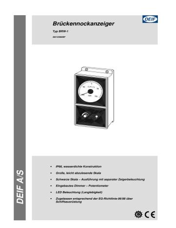 Deif BRW-1 Bridge Wing Indicator Datenblatt | Manualzz