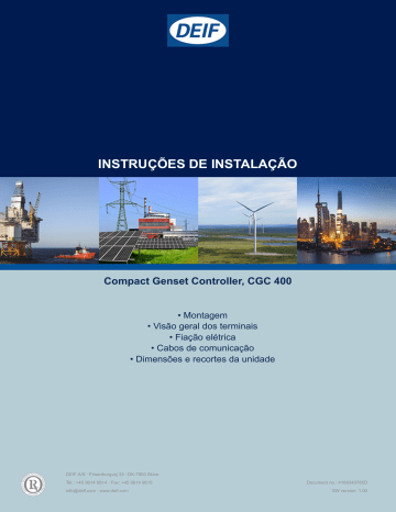 Deif CGC 400 Compact genset control Guia de instalação | Manualzz