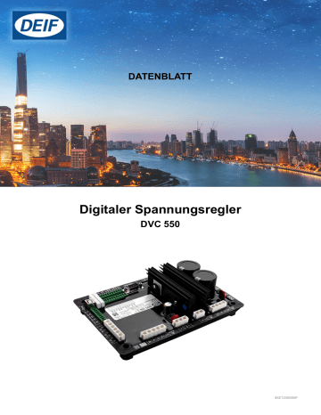 Deif DVC 550 Digital voltage controller Datenblatt | Manualzz