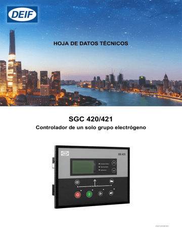 Deif SGC 420-421 Single genset controller Ficha de datos | Manualzz
