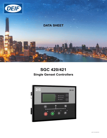 DEIF SGC 420-421 Single genset controller Data Sheet | Manualzz