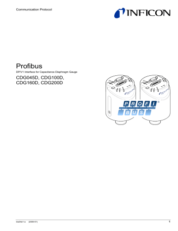 Inficon Communication protocol Profibus Owner's Manual | Manualzz