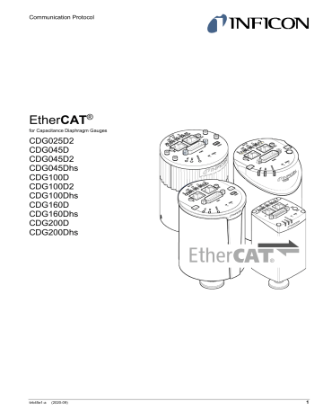 Inficon Communication protocol EtherCAT new generation Owner's Manual ...