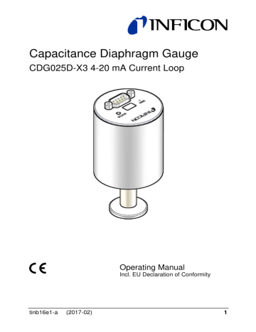Inficon CDG025D-X3 4-20mA Owner's Manual | Manualzz