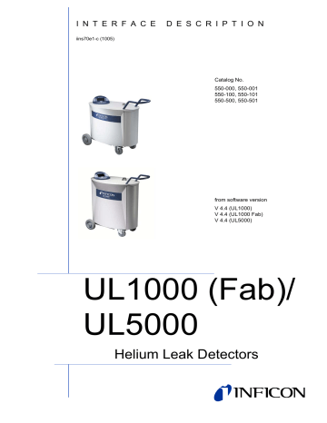 Inficon UL1000 Fab Owner's Manual | Manualzz