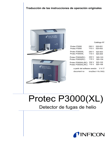 INFICON P3000(XL) Instrucciones de operación | Manualzz