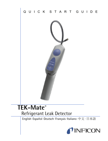 INFICON TEK-Mate® Refrigerant Leak Detector Benutzerhandbuch | Manualzz