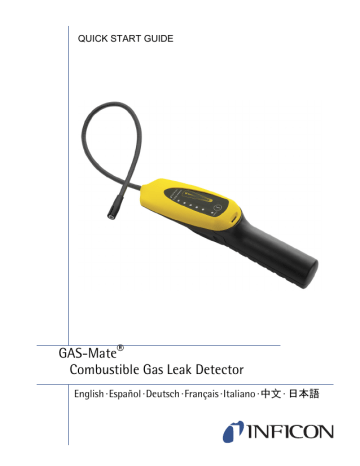 INFICON GAS-Mate Schnellstartanleitung | Manualzz