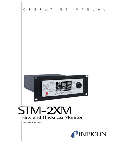 Inficon STM-2XM Rate/Thickness Monitor Operating Manual | Manualzz