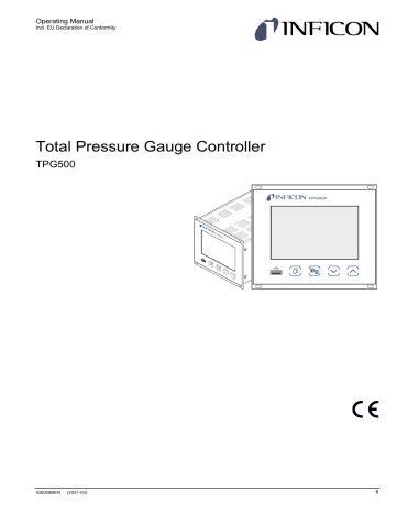 Inficon TPG500 Operating Manual | Manualzz