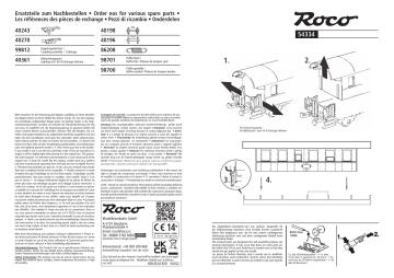 Roco 54334 2nd class passenger coach, DR Instructions | Manualzz