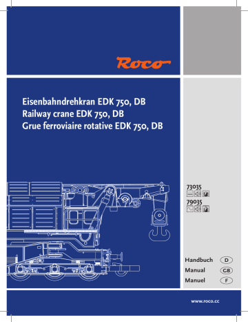 Roco 73035 Slewing railway crane for digital operation, DB Use ...