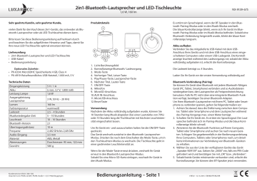 LUNARTEC HPM-9139, HPM-19139, NX-9139 Bedienungsanleitung | Manualzz