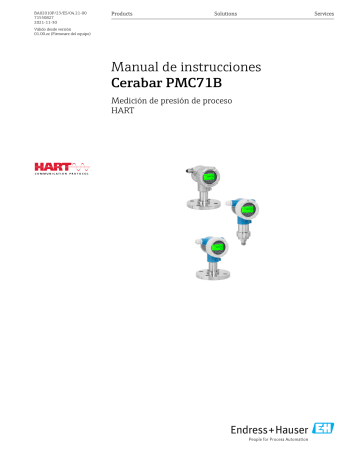 Endres+Hauser Cerabar PMC71B Instrucciones de operación | Manualzz