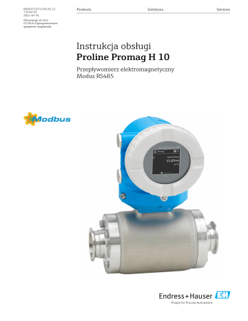 Endres+Hauser Proline Promag H 10 Instrukcja obsługi | Manualzz