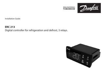 Danfoss ERC 213 Digital controller for refrigeration and defrost, 3 relays Guida d'installazione ...