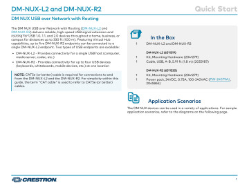 Crestron DM-NUX-R2 Quick Start | Manualzz