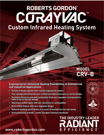 Roberts Gordon CORAYVAC Specification | Manualzz