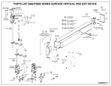 Dormakaba 9800 Parts and Diagram | Manualzz