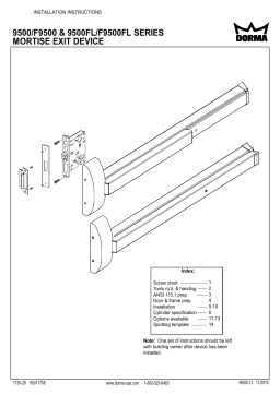 Dormakaba 9500 - Installation instructions | manualzz.com