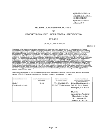 Dormakaba QPL-FF-L-2740-10 Parts and Diagram | Manualzz