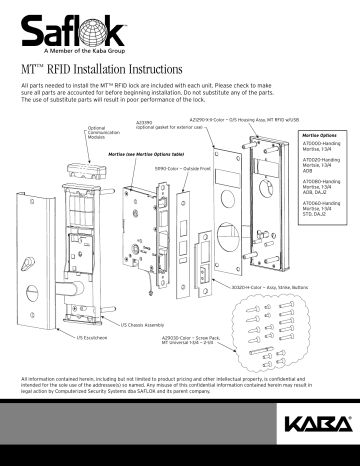 Dormakaba Saflok™ MT RFID Instructions | Manualzz