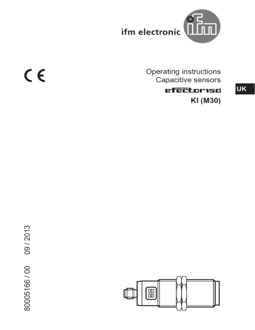 IFM KI5083 Capacitive sensor Operating Instructions | Manualzz