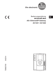 IFM AC1422 - Owner's manual, Operating instructions