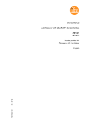 IFM AC1422 - Owner's manual, Operating instructions