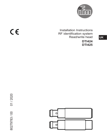 IFM DTI424 RFID read/write head HF Installation Instructions | Manualzz