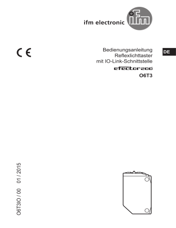 IFM O6T309 Diffuse reflection sensor Bedienungsanleitung | Manualzz