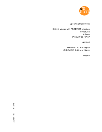 IFM AL1202 IO-Link master Operating Instructions | Manualzz
