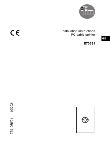 IFM E70581 AS-Interface flat cable splitter Installation Instructions ...