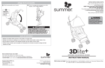 Summer 32743A 3Dlite®+ Convenience Stroller (Matte Black) Instruction ...