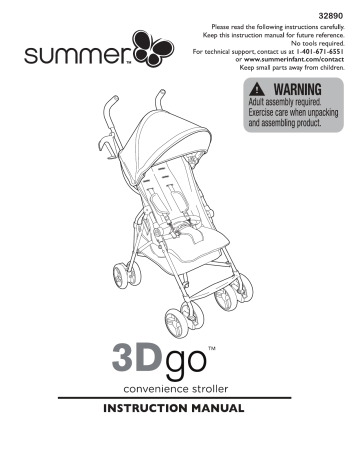 Summer 3Dgo® Convenience Stroller Instruction | Manualzz